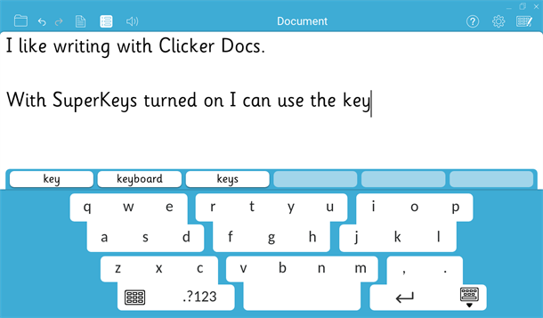 Clicker Docs for Chromebook | Crick Software