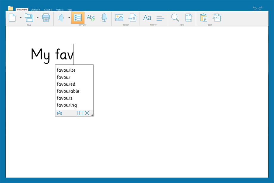 Clicker - Word prediction | Crick Software