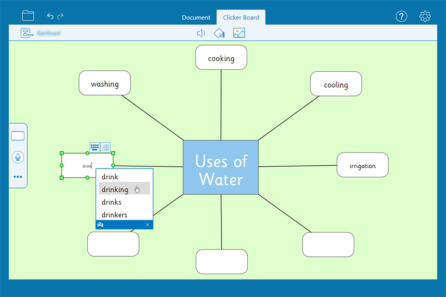 Clicker Writer - Organise ideas | Crick Software